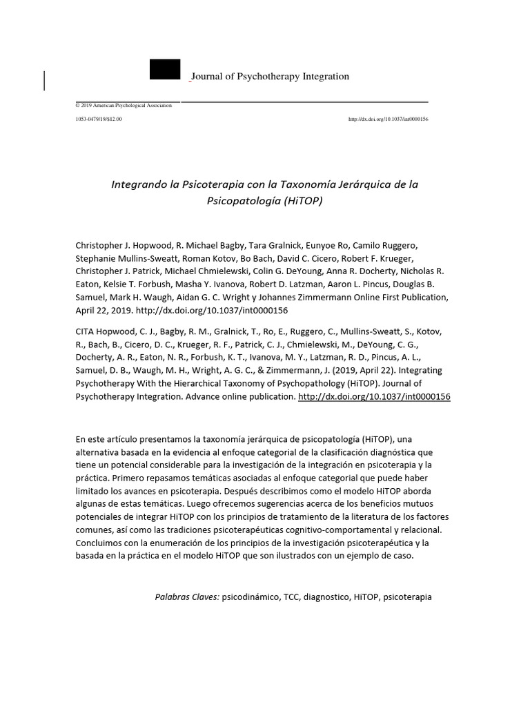 Traducción Hopwood Et Al. | PDF | Terapia de conducta cognitiva ...