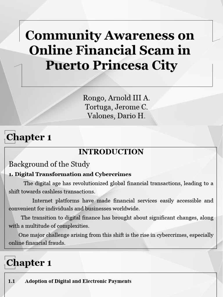 Community Awareness On Online Financial Scam | PDF | Survey Methodology ...