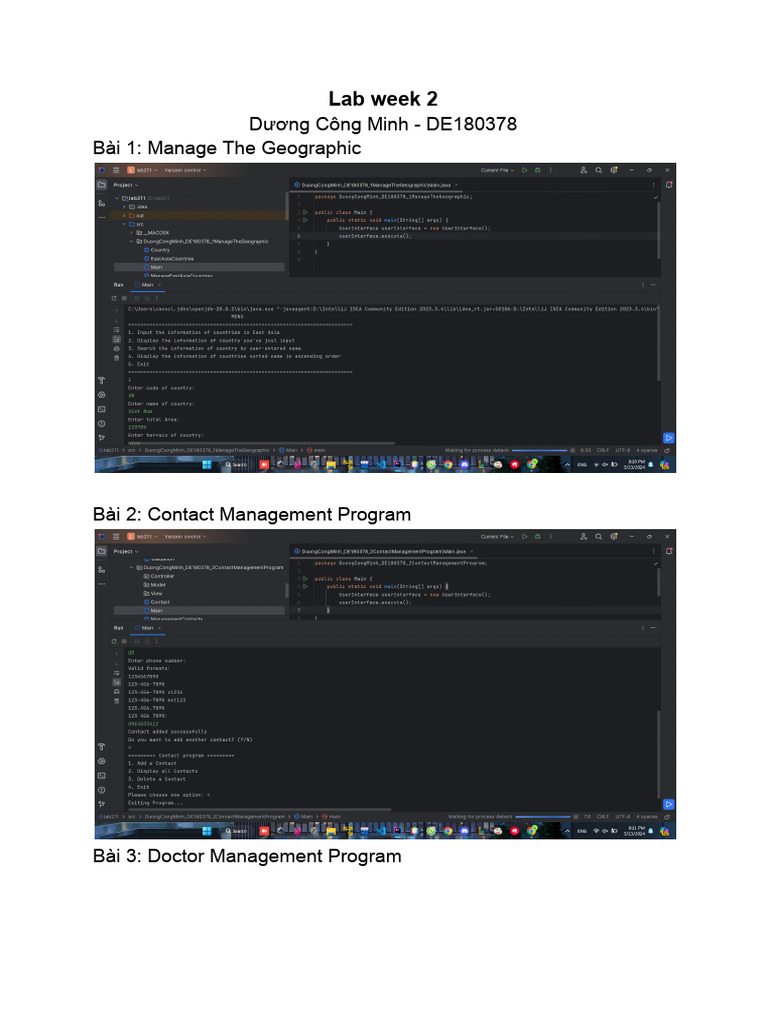 DuongCongMinh DE180378 Week2 | PDF
