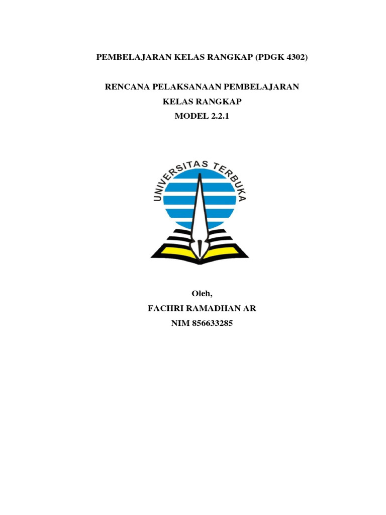 RPP PKR Model 2.2.1 Fachri Ramadhan Ar 1 | PDF | Karier & Perkembangan