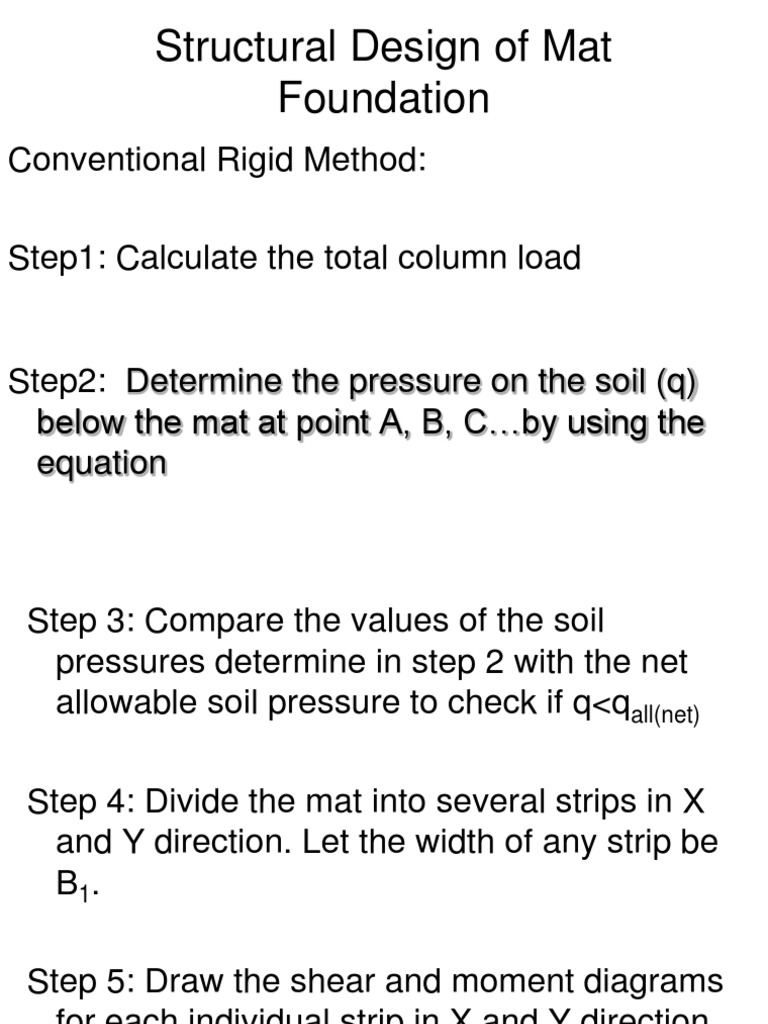 Structural Design of Mat Foundation | PDF | Pressure | Mechanics