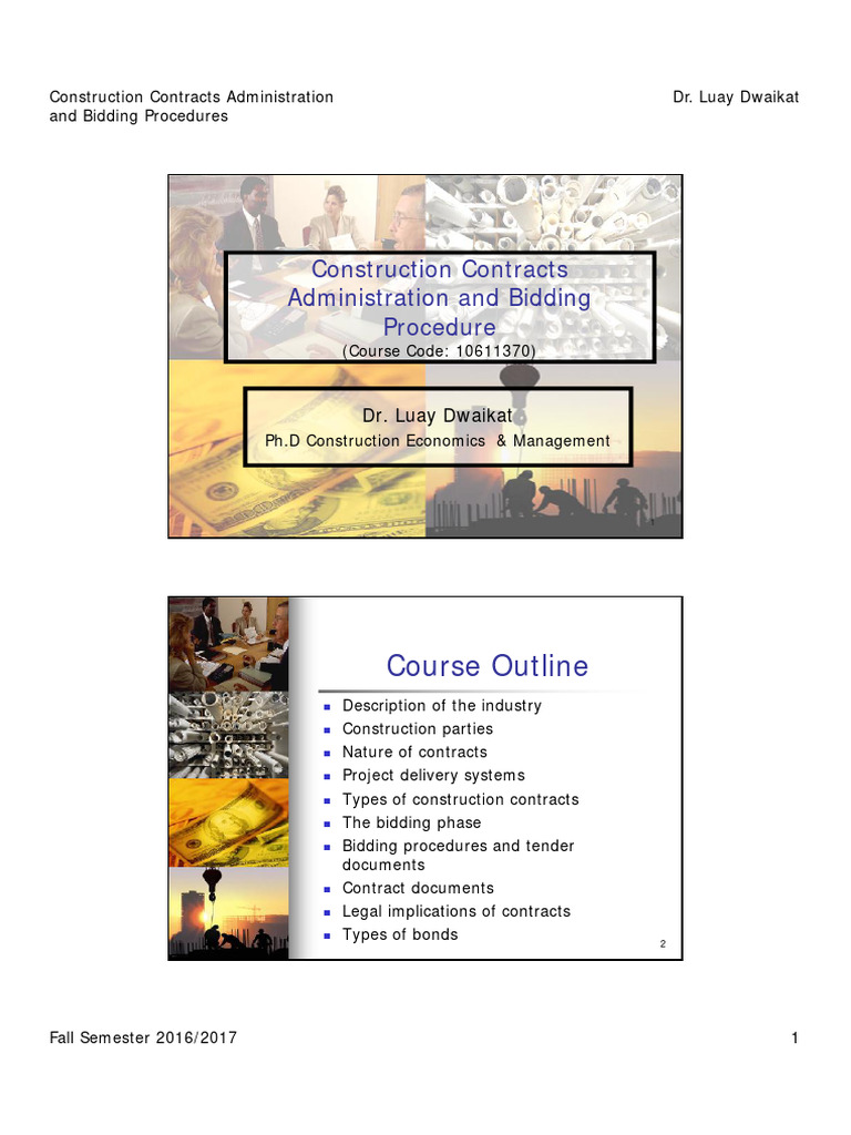 Construction Contracts Administration and Bidding Procedures (10611370 ...