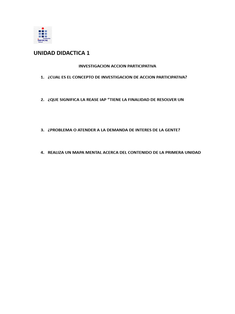 Unidad Didactica 1 | PDF