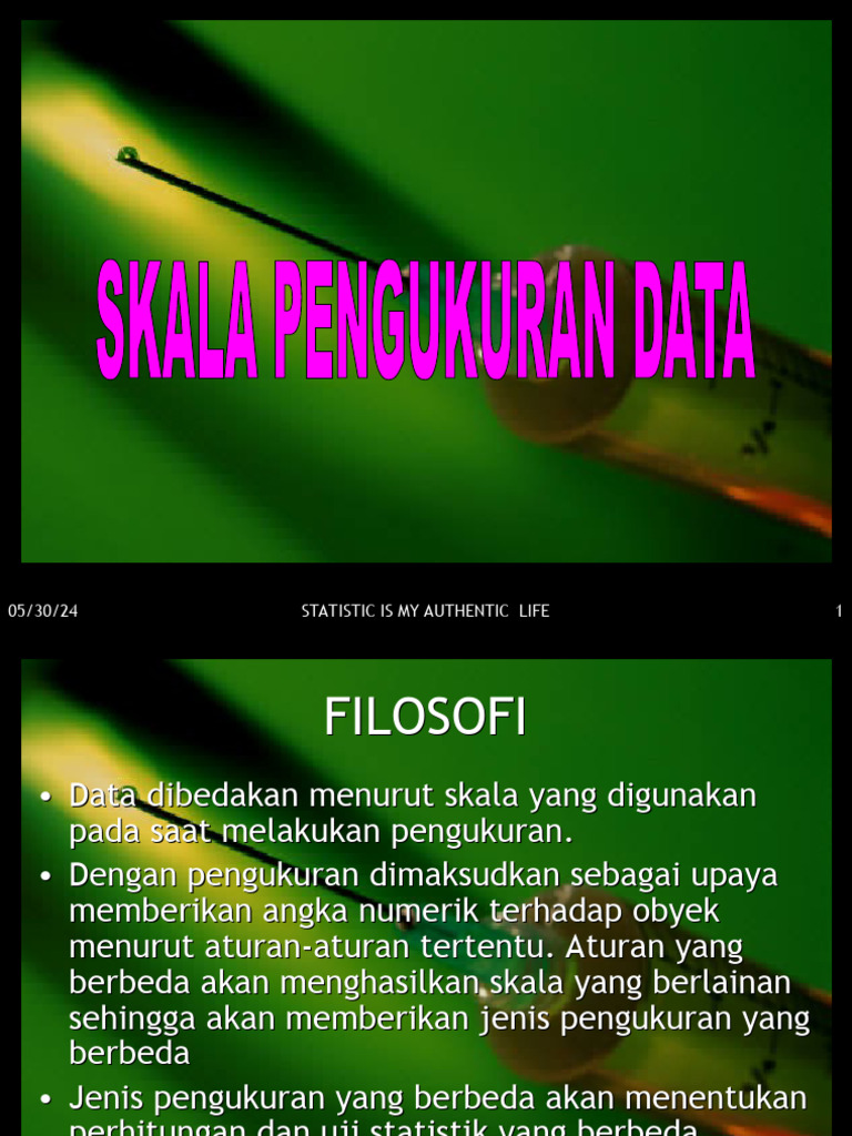 Jenis-Jenis Skala Pengukuran Data | PDF | Karier & Perkembangan | Sains ...