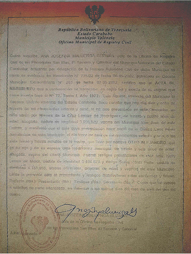 Acta Otto Alejandro | PDF