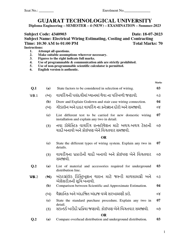 Gujarat Technological University | PDF