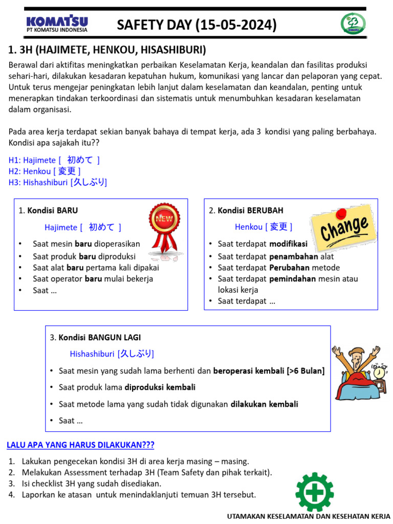 Safety Day May'24 - Acitivity 3H | PDF | Teknologi & Rekayasa