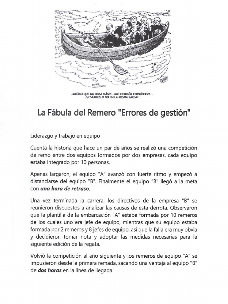La Fábula Del Remero | PDF