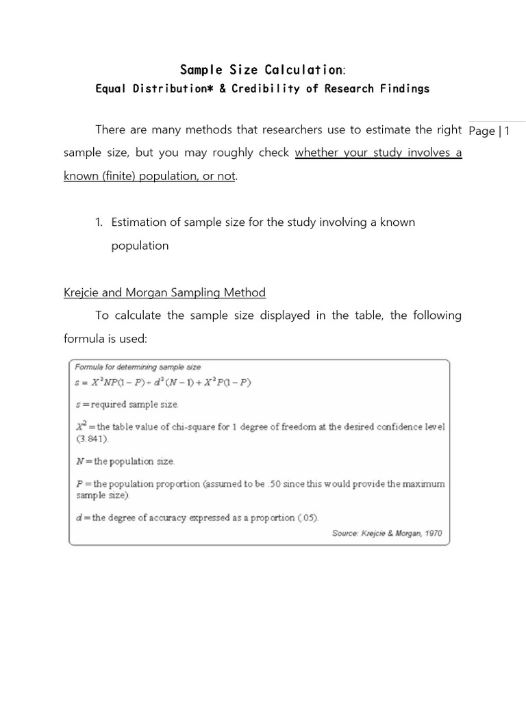 Ethics - Sample Size Notes Handout | PDF | Sample Size Determination ...