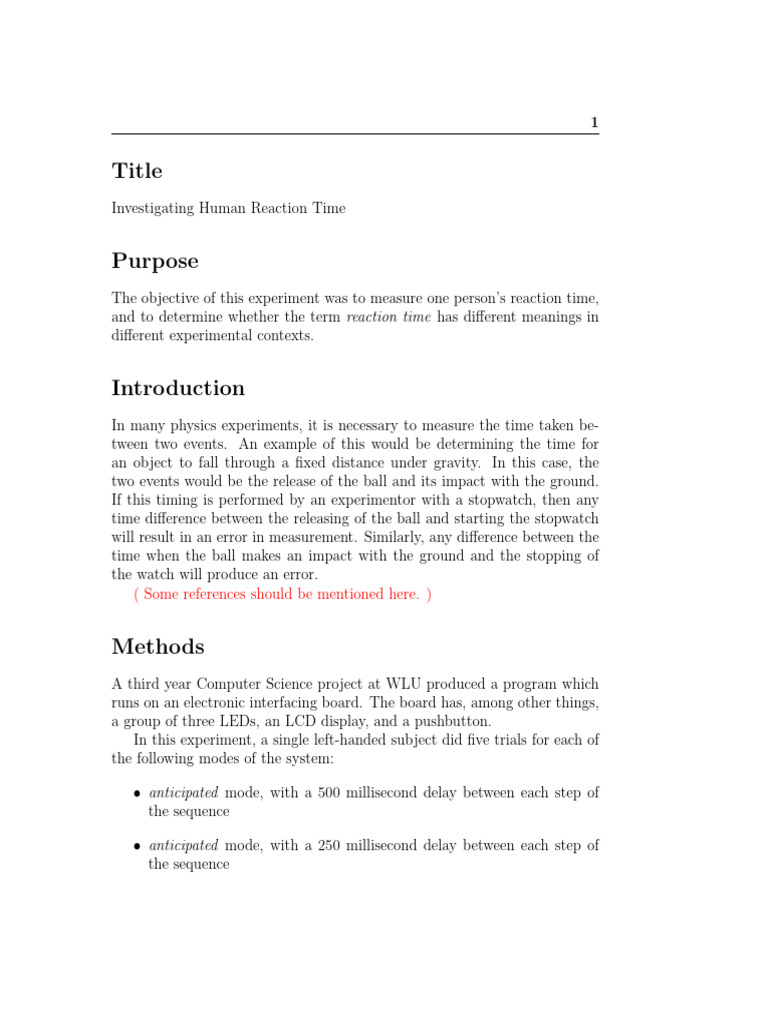 react_lab | PDF | Experiment | Mental Chronometry