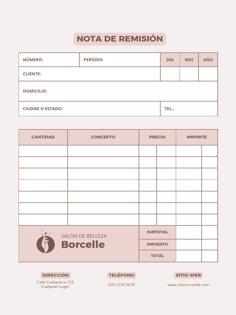 Factura Nota de Remision Sencilla Beige - 20240530 - 002444 - 0000 | PDF