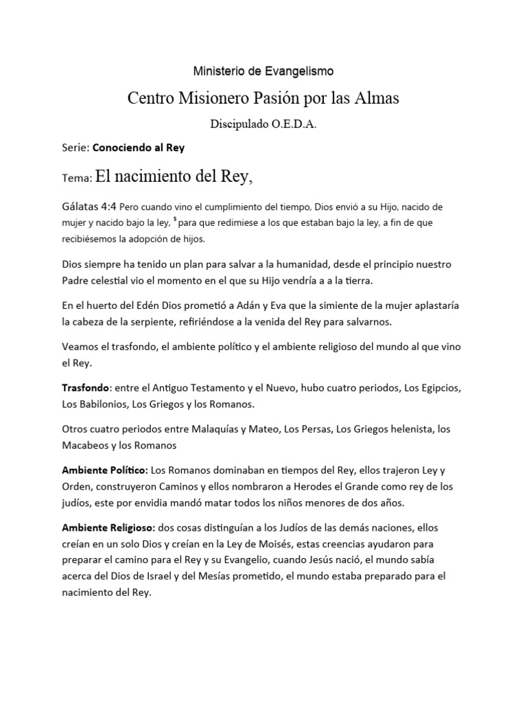 El Nacimiento Del Rey | PDF