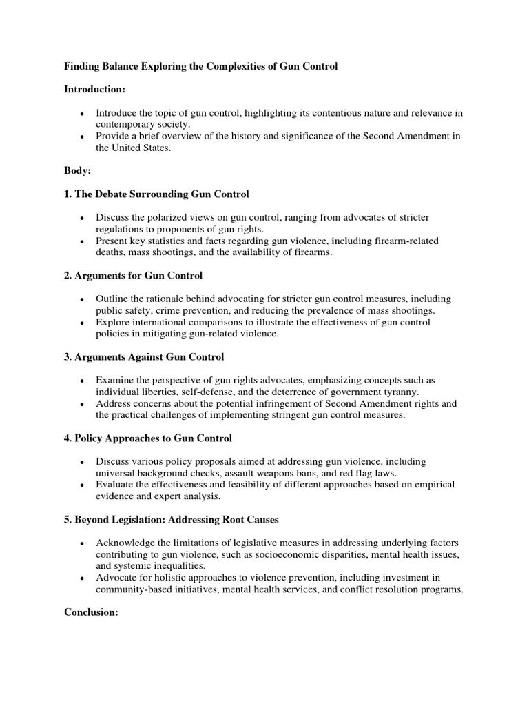 Finding Balance Exploring The Complexities of Gun Control | Download ... Finding Balance Exploring The Complexities of Gun Control | Download ...