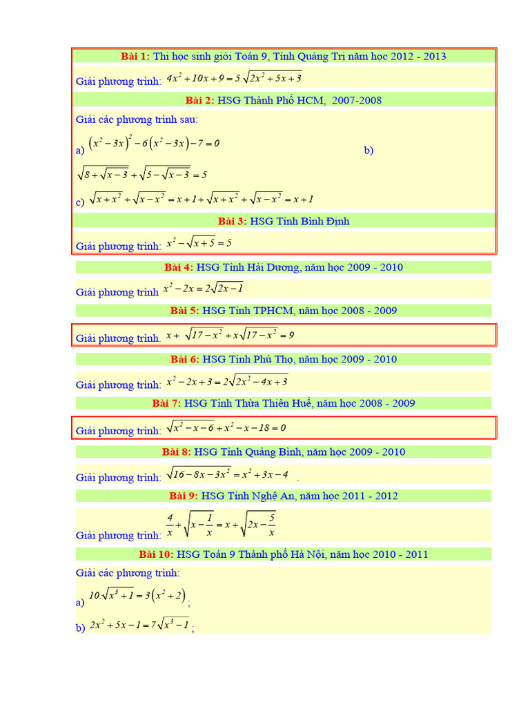 BT PT VÔ TỈ | PDF