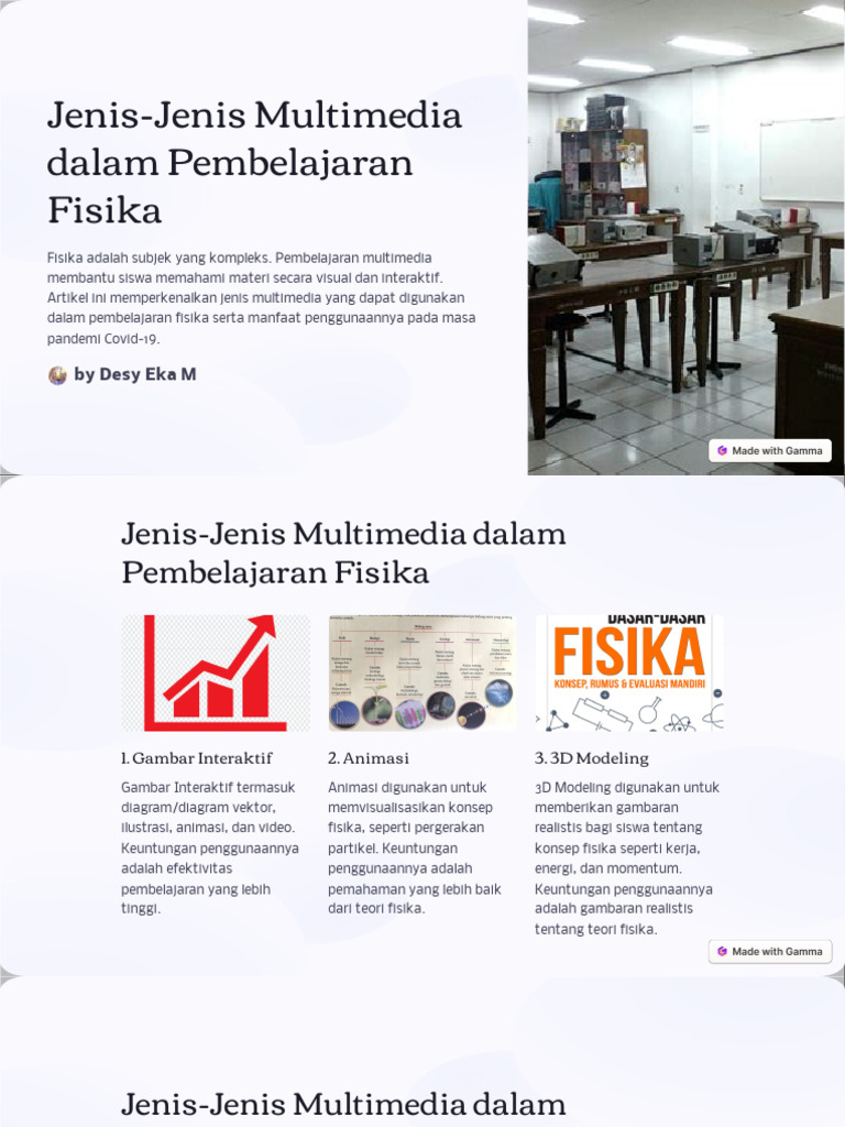 Jenis Jenis Multimedia Dalam Pembelajaran Fisika | PDF