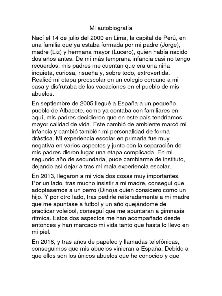 Mi Autobiografia | PDF