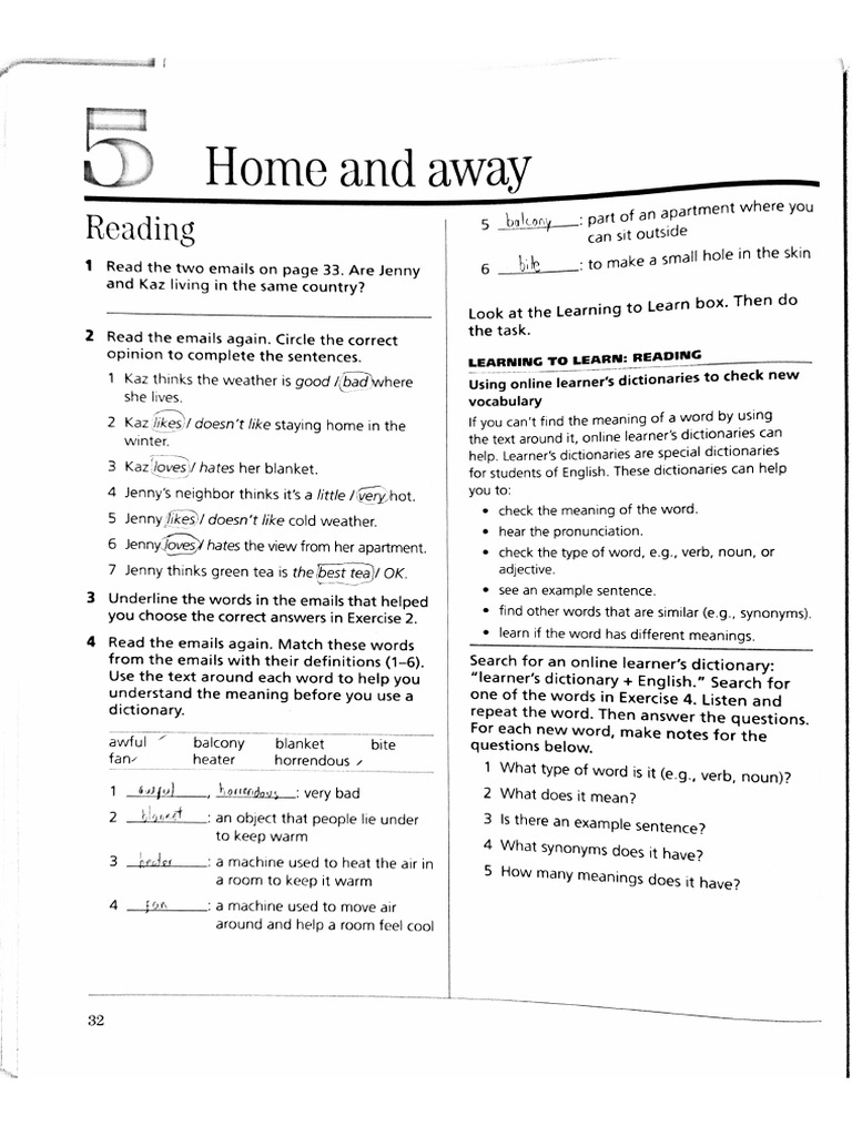 Workbook Unit 4-5 | PDF