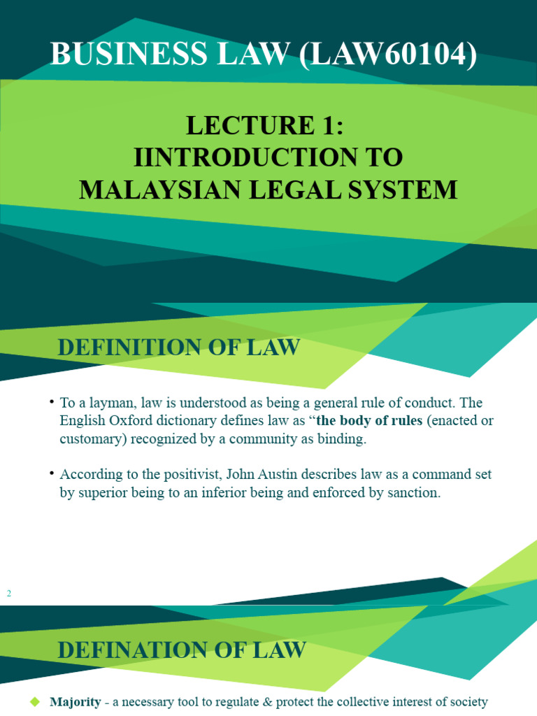 Lecture 1 Intro To Law and Legal System AMENDED | PDF | Common Law ...