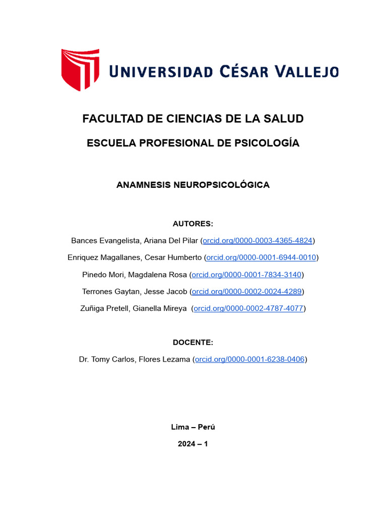 Anamnesis Neuropsicologia | PDF | Cáncer | Cáncer de ovarios