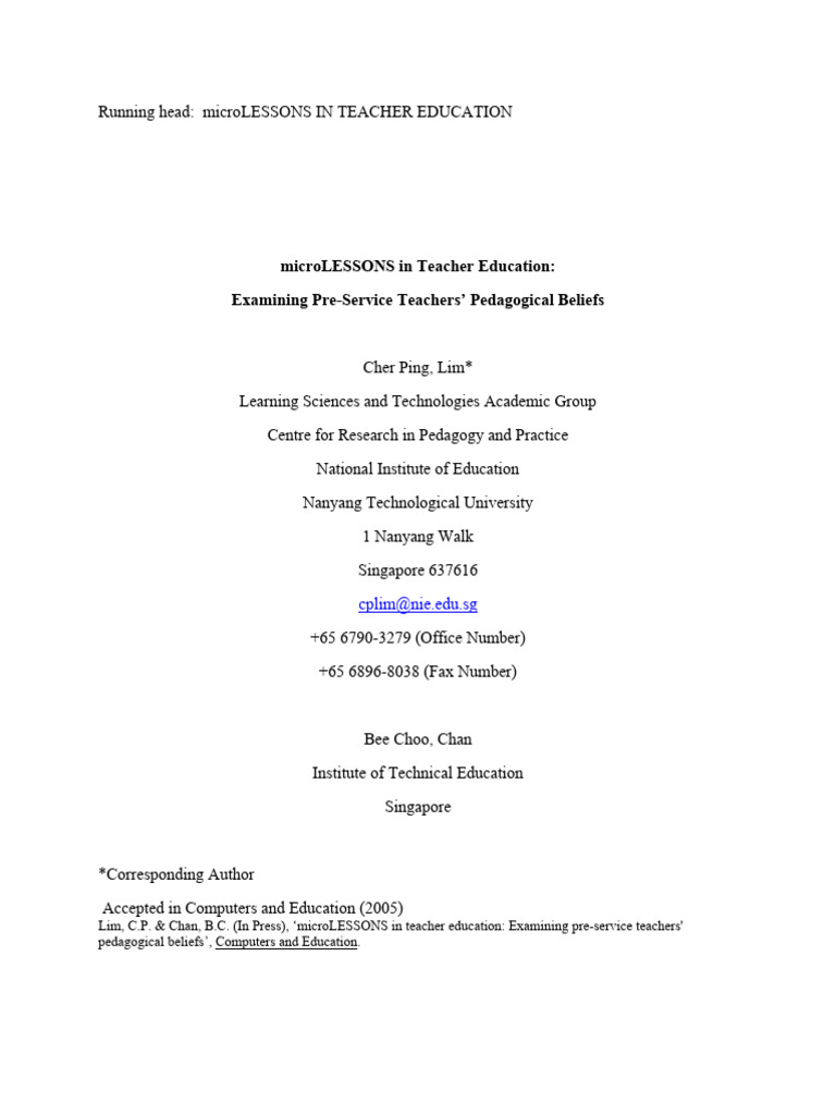 Cp Limb Cchan Micro Lessons | Download Free PDF | Constructivism (Philosophy Of Education ...