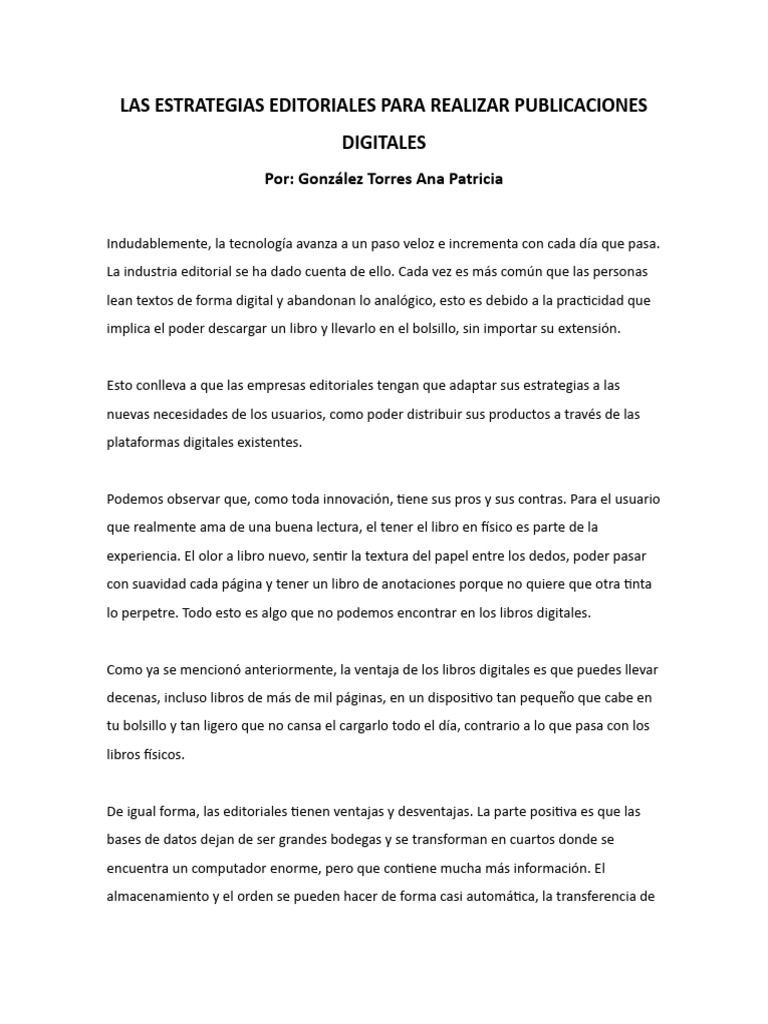 Las Estrategias Editoriales para Realizar Publicaciones Digitales | PDF ...