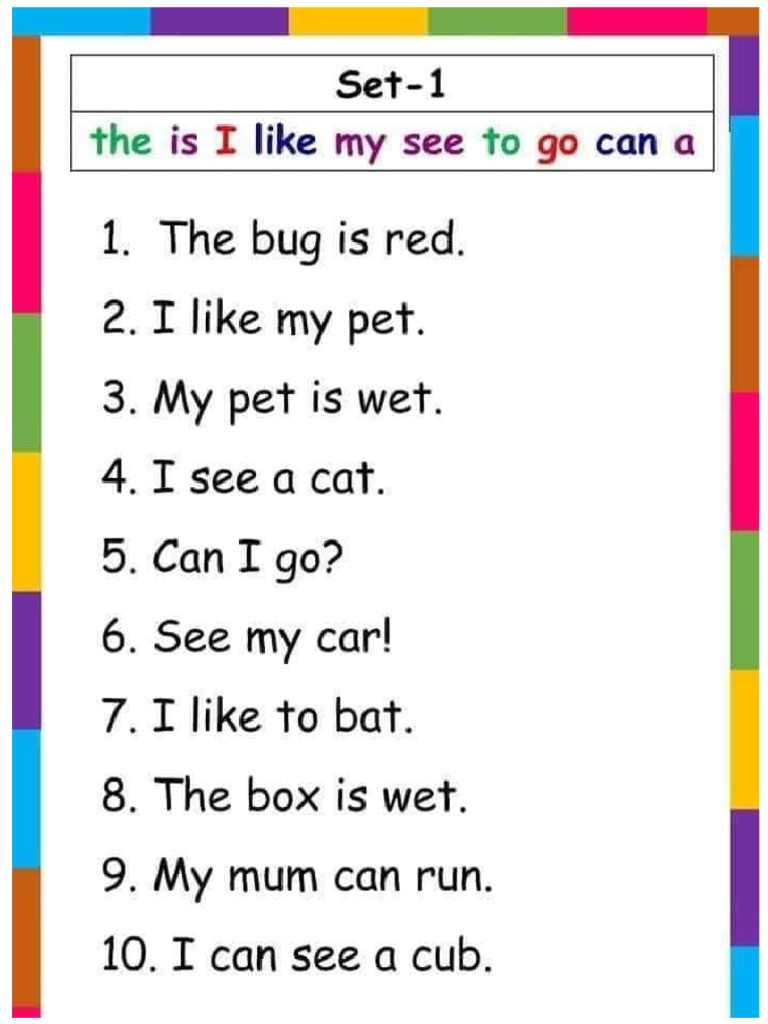 SightWords 1-10 | PDF