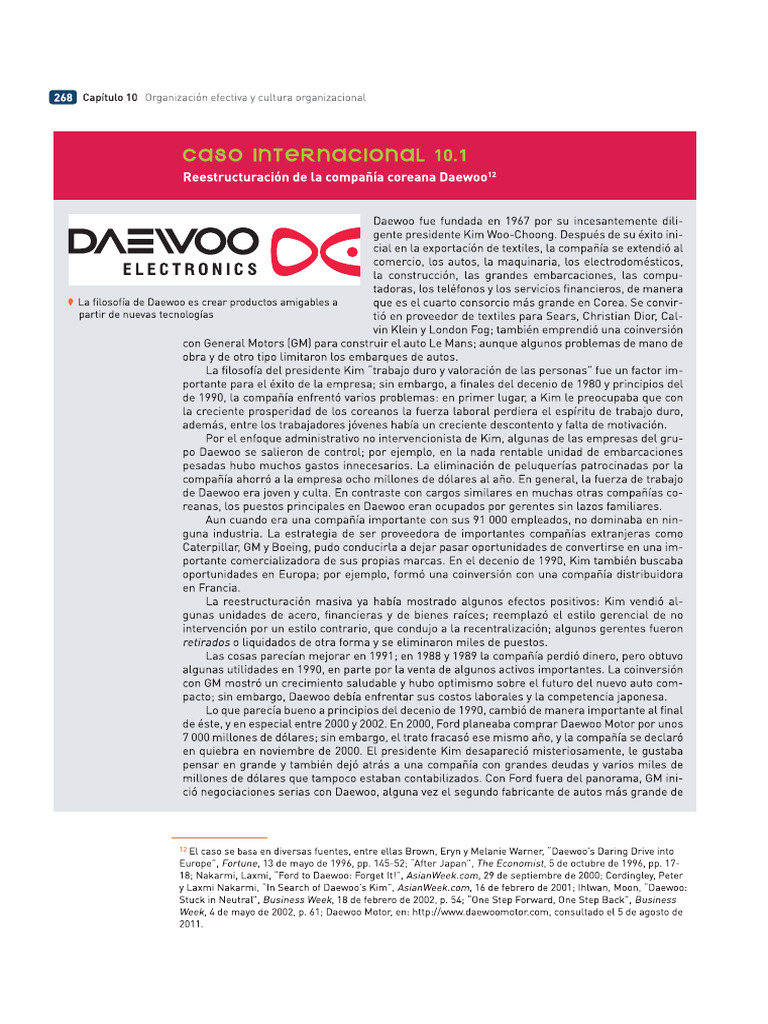 ReestructuraciÃ N de Daewoo | PDF