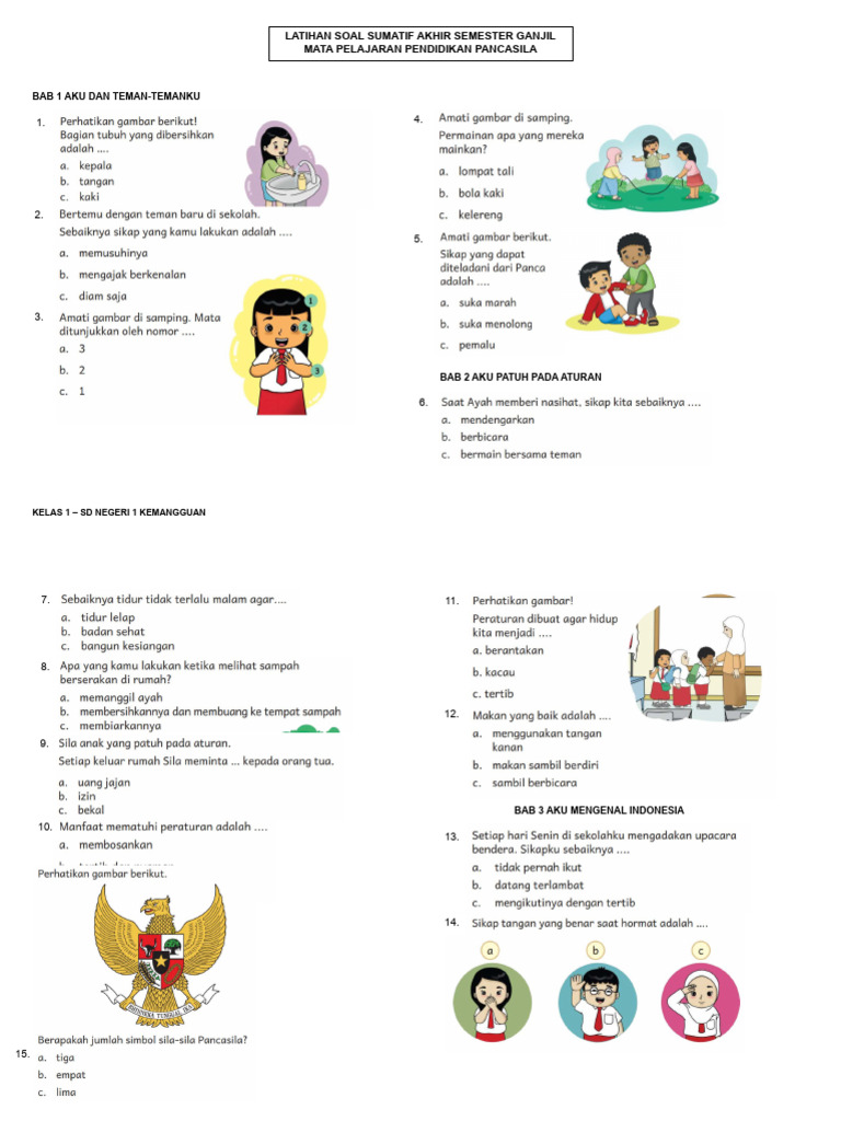 Latihan Sas Pendidikan Pancasila | PDF