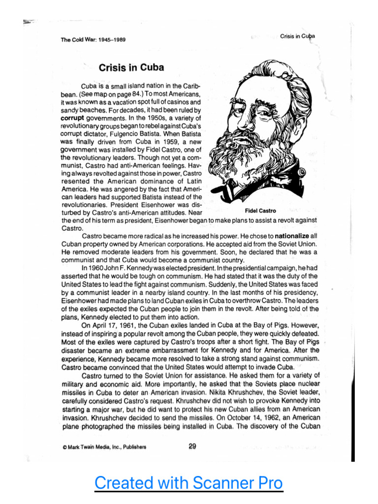 Cuban Missle Crisis | PDF | Fidel Castro | Cuban Missile Crisis