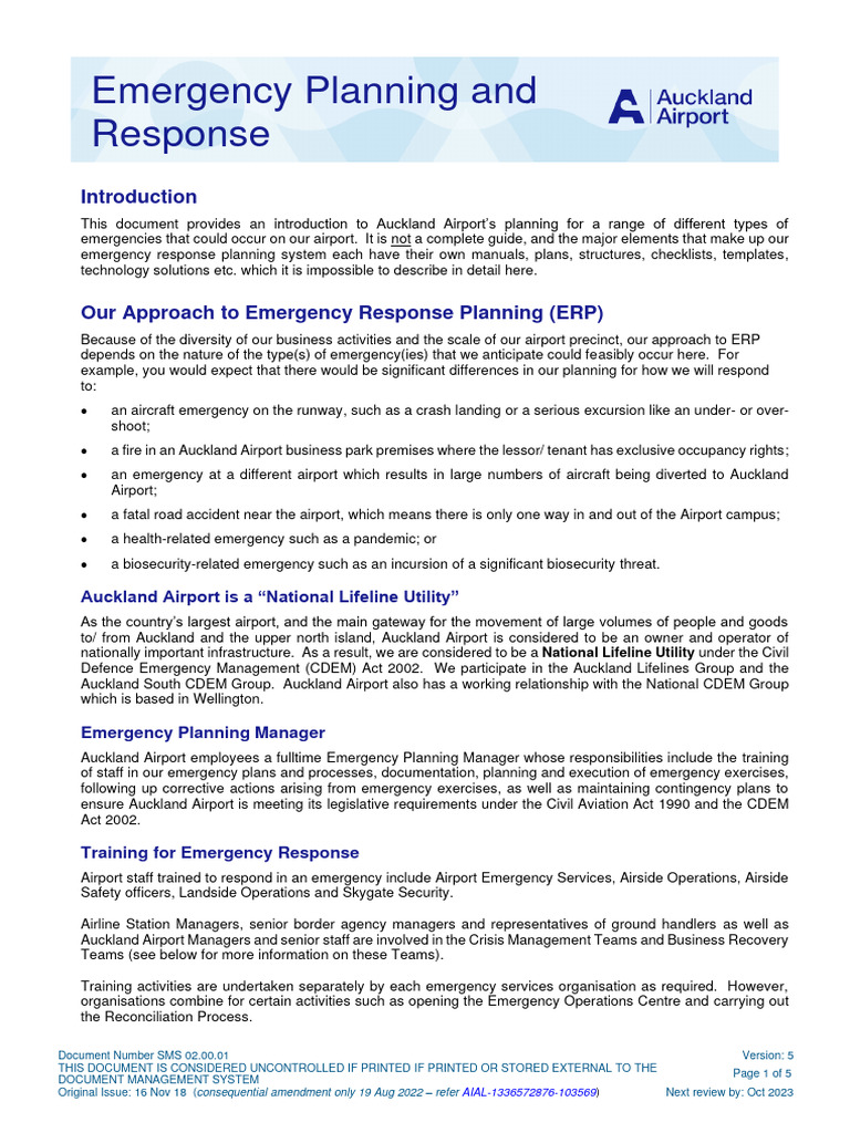 Introduction To Emergency Planning and Response | PDF | Emergency ...
