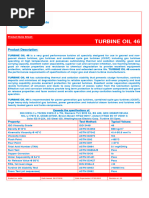 Shell Turbo Oil T 46 Technical Data Sheet | PDF | Motor Oil | Turbocharger