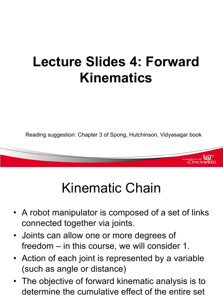 Lecture Slide 4-Forward Kinematics | PDF | Kinematics | Geometry