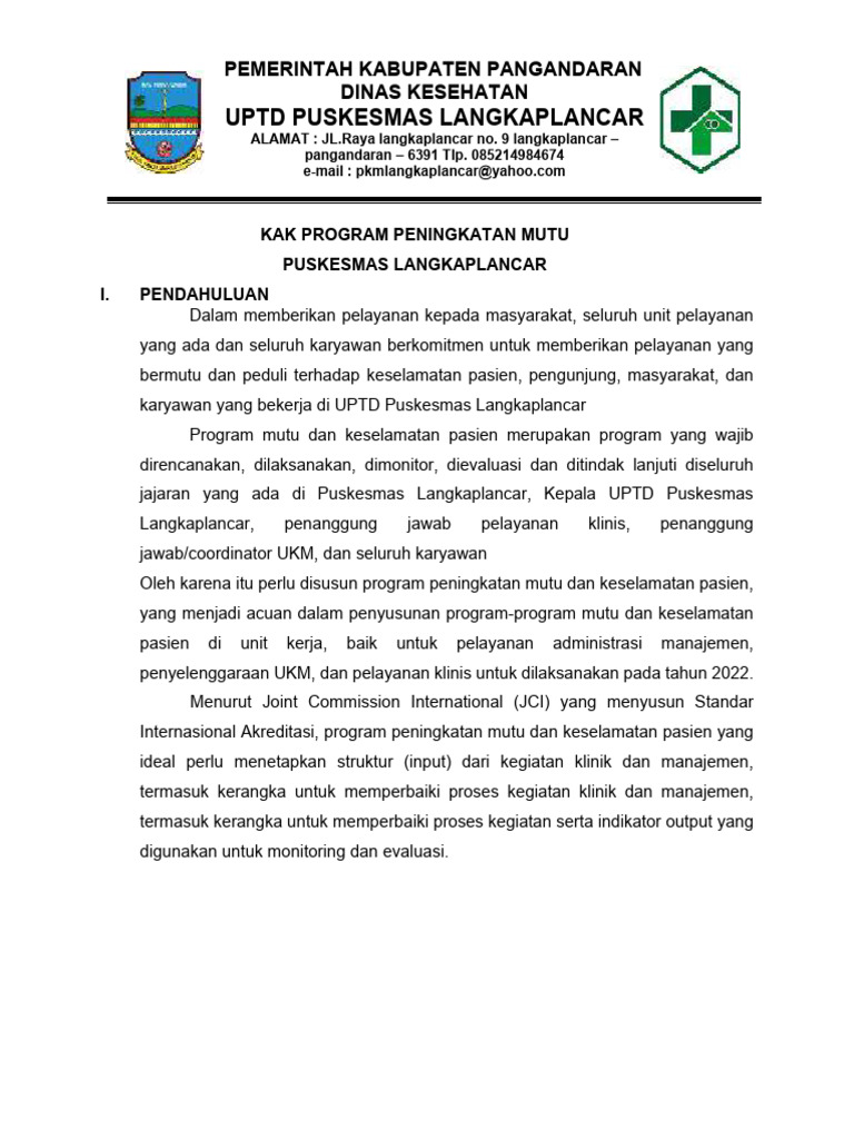 Kak Program Mutu | PDF