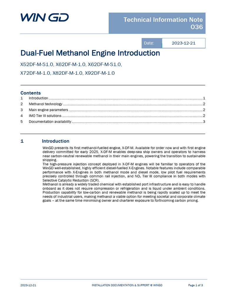 Methanol Engines for Ship Owners | PDF | Diesel Engine | Engines