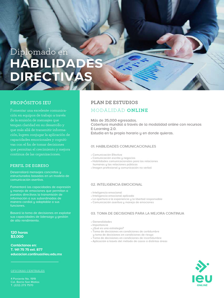 Diplomado-Habilidades-Directivas - IEU | PDF | Toma de decisiones | Comunicación