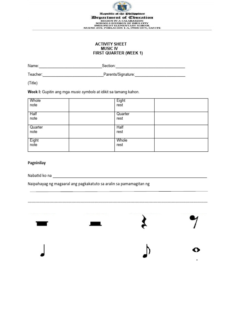 Activity Sheet Music | PDF