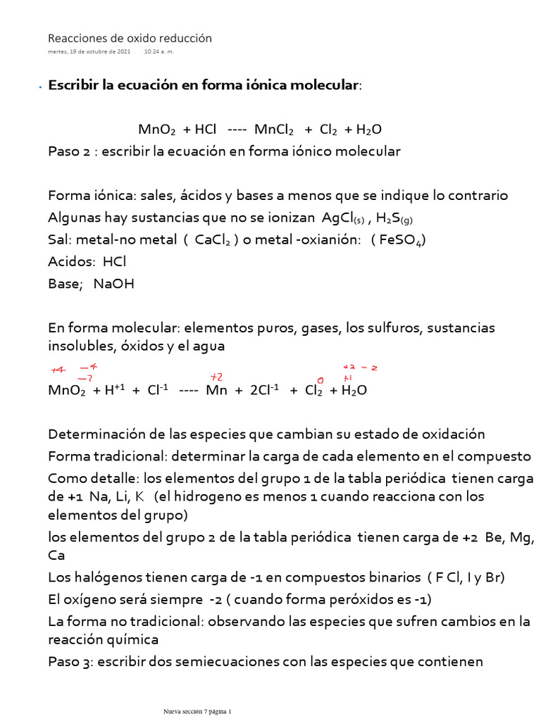 Reacciones de Oxido Reducción | PDF | Redox | Compuestos químicos