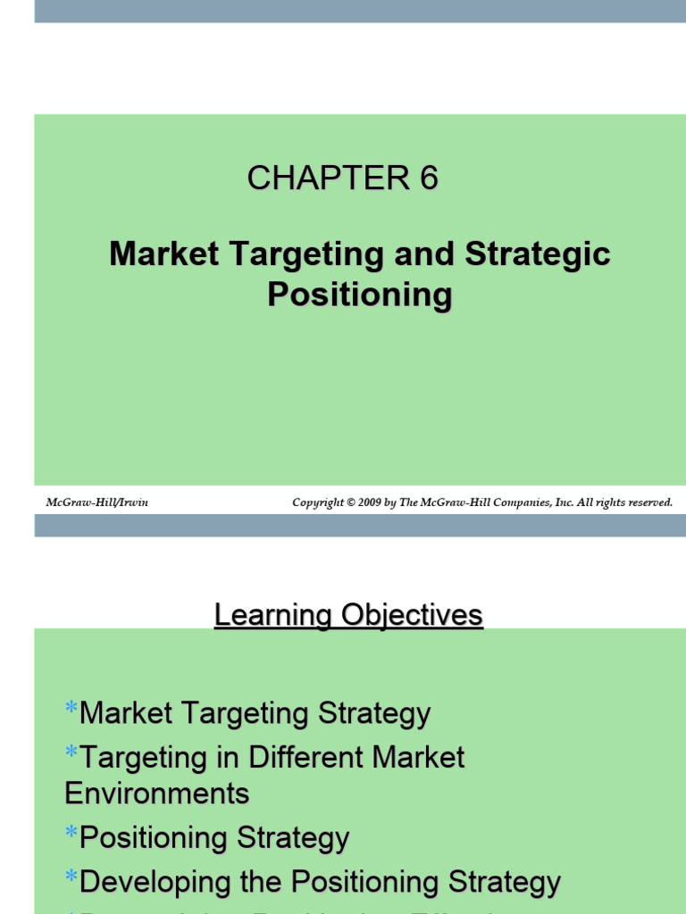 Market Targeting and Strategic Positioning | PDF | Strategic Management ...
