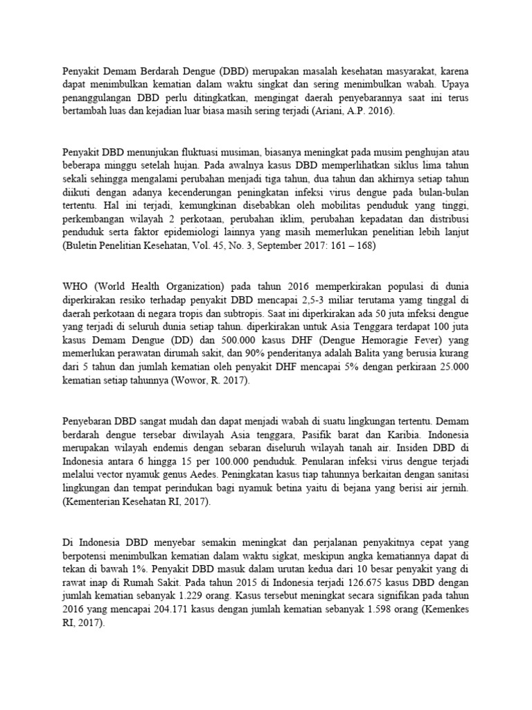 Penyakit Demam Berdarah Dengue | PDF