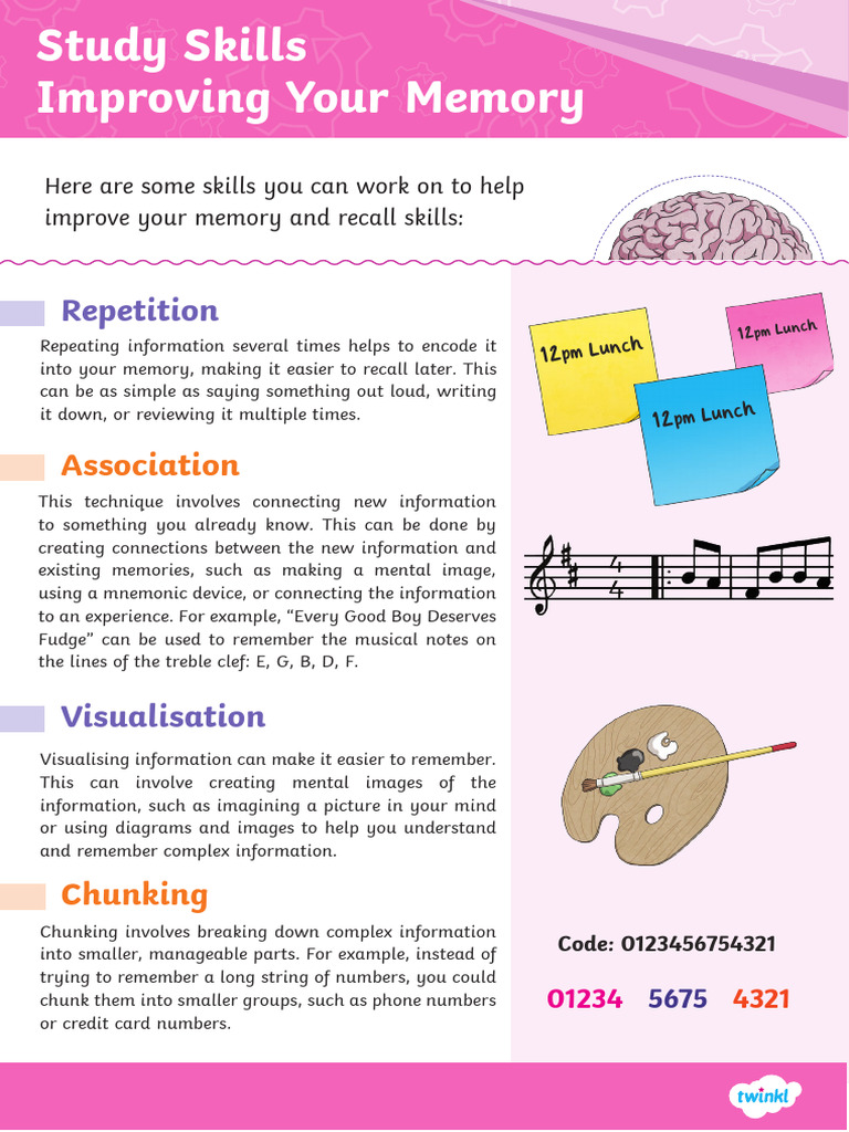 Za Lo 1675406133 Study Skills Improving Your Memory - Ver - 4 | PDF ...