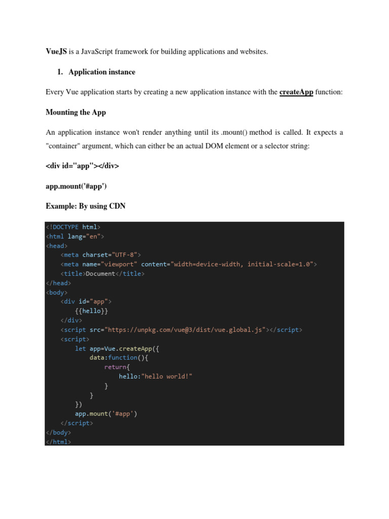 VueJS Framework | Download Free PDF | Dynamic Web Page | Computing