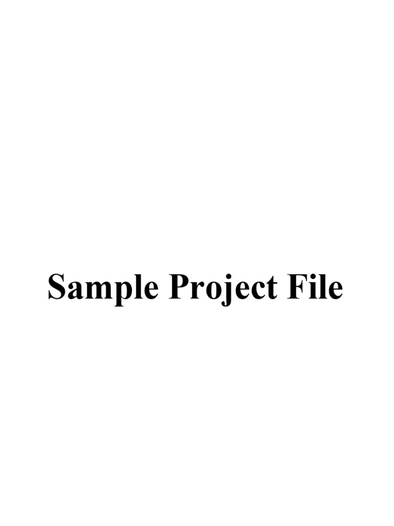 Sample Project File | PDF | Thesis | Letter Case
