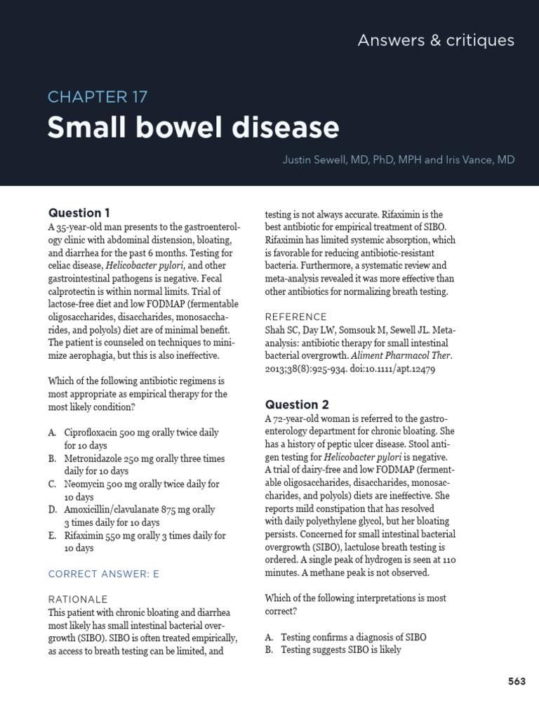 AGA DDSEP 10 Chapter 17 QA 1654540174607 | PDF | Constipation ...