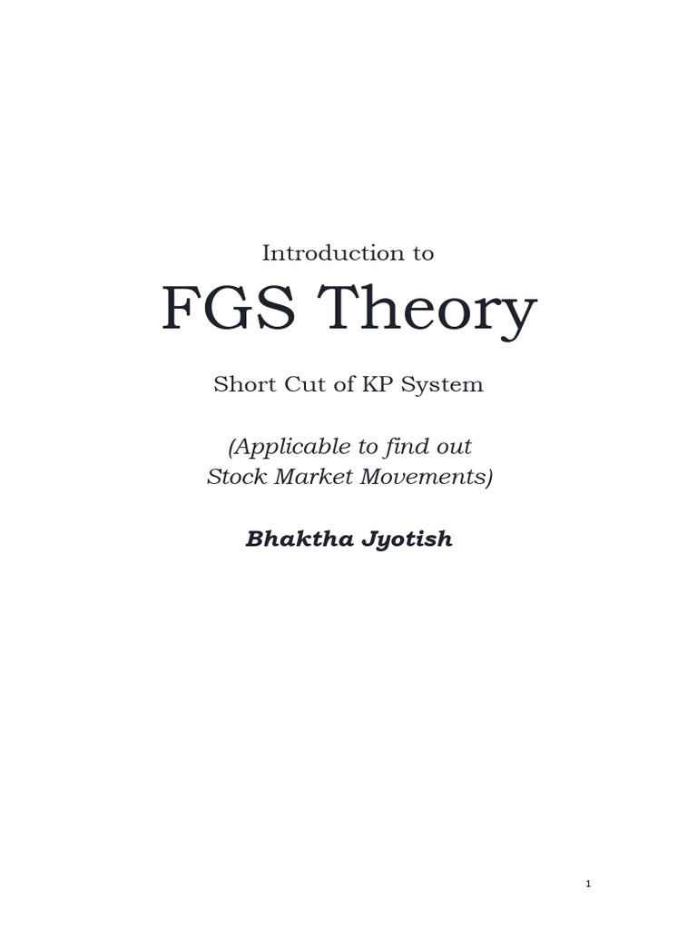 Introduction To FGS Theory-Bhaktha Jyotish | PDF | Planets In Astrology | Planets