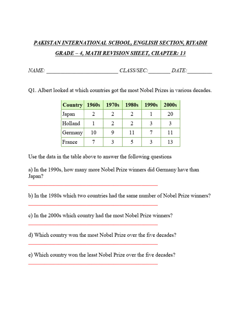 g4 Math 2term Rev 13 | PDF