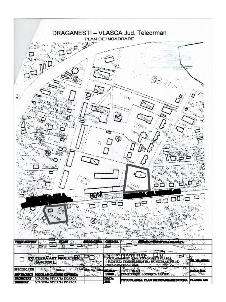 Plan de Incadrare in Zona 1 2000 | PDF