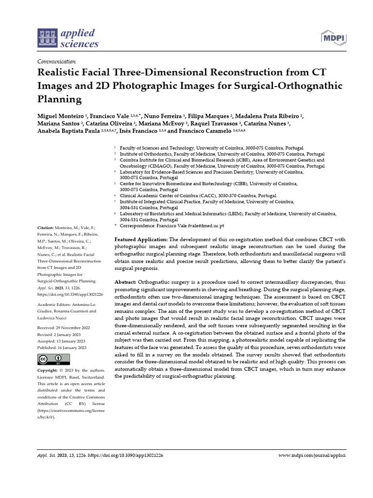 Realistic Facial Three-Dimensional Reconstruction | PDF | 3 D Computer ...