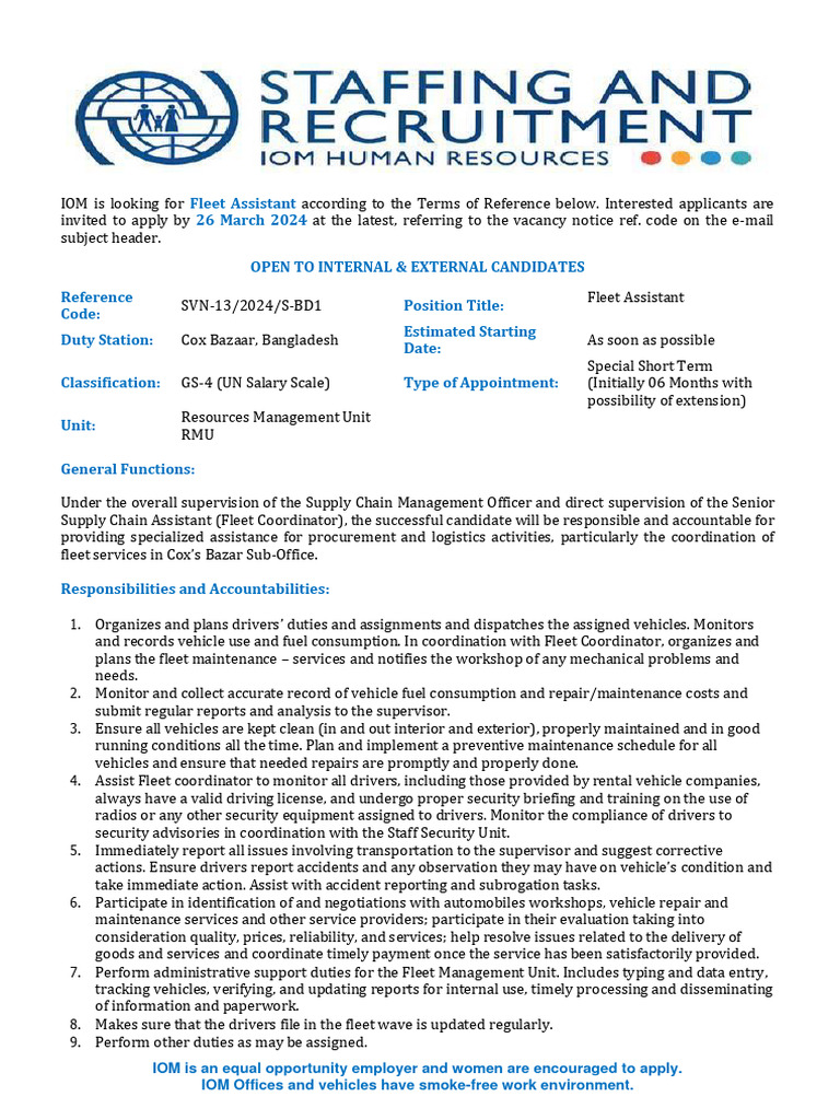 SVN 13 2024 S bd1 Fleet Assistant | PDF | Logistics | Business