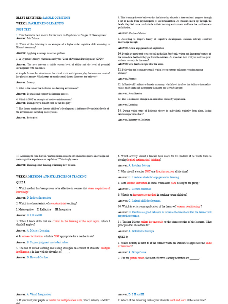 Blept Reviewer | PDF | Learning | Metacognition