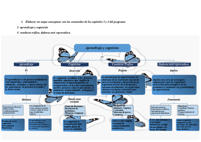 Mapa Conceptual de Conducta Animal | PDF | Aprendizaje | Depredación
